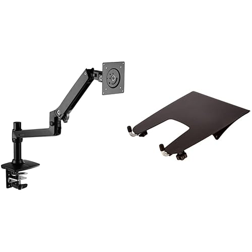 Amazon Basics Premium Single Monitor Stand - Lift Engine Arm Mount ...