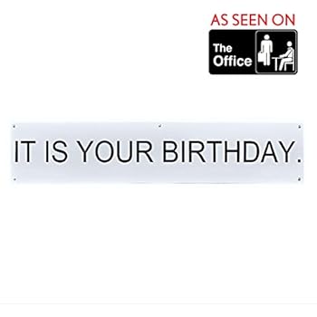 Amazon.com: It is Your Birthday Banner The Office – The Office Show ...