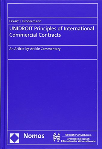 UNIDROIT Principles of International Commercial Contracts: An Article ...