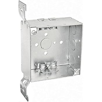 2-1/8 Inch Deep 4 Inch Square Welded Corrugated Steel Wall Box-5 per ...