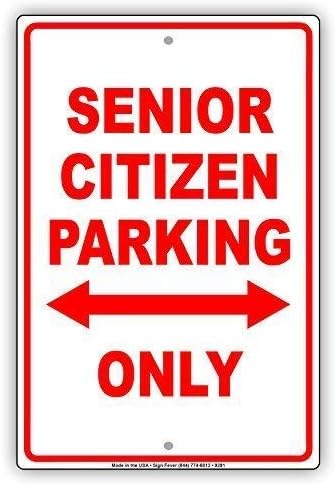 Amazon.com: Vintage Look Funny Metal Tin Sign 12x16in,Senior Citizen ...