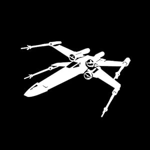 Amazon.com: X-Wing Silhouette 6" Vinyl Sticker Car Decal (6" WHITE ...
