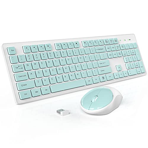 Wireless Keyboard And Mouse Tedgem 2 4ghz Full Size Keyboard And Mouse Combo 105 Keys For Pc