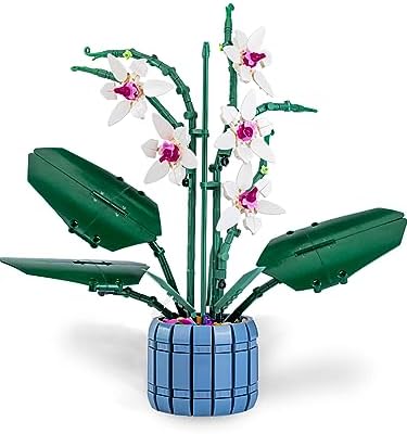BLOFABBRIC Orchid Building Set 728 Pcs Compatible with Lego Flowers ...