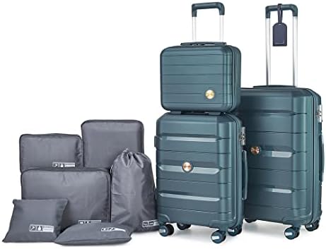 Somago Luggage Sets 3 Piece Hard Shell Polypropylene Suitcase with TSA ...