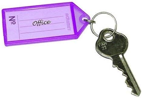 Acrimet Key Tag Jar w/ 120 Keyring Tags (Assorted Colors) – BigaMart