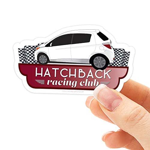 Amazon.com: Hatchback Racing Club Compact Car Sticker, Tiny Hybrid Car ...