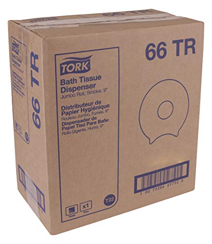 Tork Jumbo Toilet Paper Roll Dispenser Smoke T22, High Capacity, 66TR ...