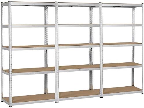 Topeakmart 5 Tier Storage Rack Heavy Duty Adjustable Garage Shelf Steel ...