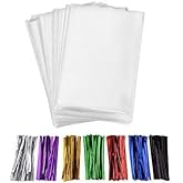 Amazon.com: MoloTAR 100 Pcs 10 in x 6 in(1.4mil.) Clear Flat Cello ...