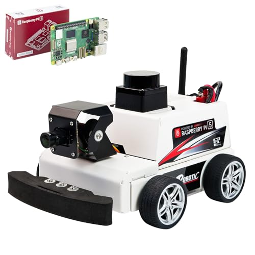 Yahboom Raspberry Pi 5 AI Visual ROS2 Smart Robot Car Kit 2DOF Carmer ...