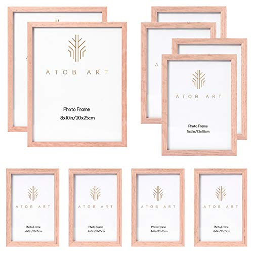 ATOBART OAK Solid Wood Gallery Picture Frame,Collage Photo Frames with ...