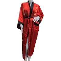 Amazon.com: Two Sided Chinese Red Silk Dragon Robe : Clothing, Shoes ...