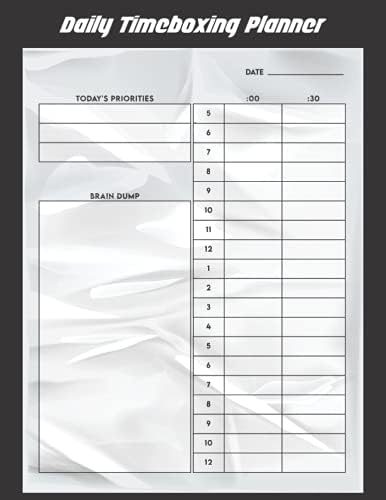 Daily Timeboxing Planner: Time Block Journal , Time Boxing ...