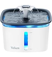 Pet Supplies : Veken 0.8Gallon/100oz Multi-Tier Pet Fountain, Automatic ...