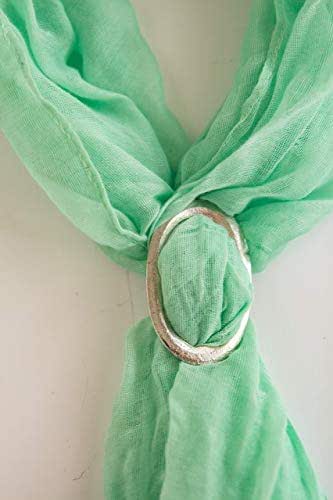 Amazon.com: USA Handcrafted Small Scarf Ring Scarf Jewelry Hand Cast ...