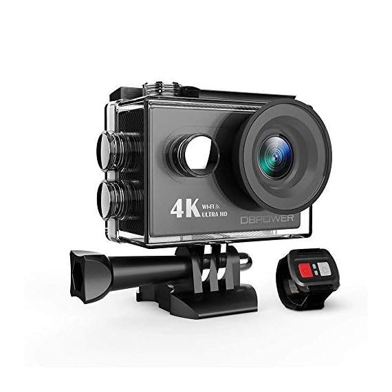 DBPOWER 4K Action Camera 12MP Ultra HD Waterproof Sports Cam with Built ...