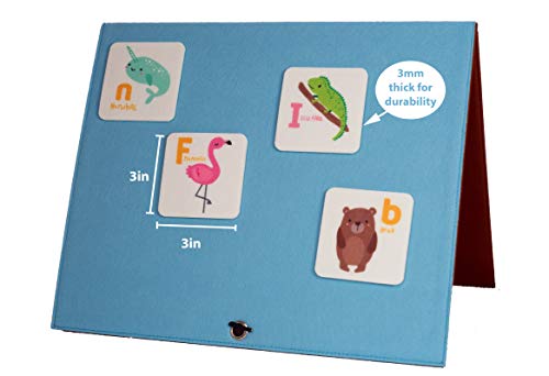 Matching Animal Felt Alphabet Flash Cards | 52 Felt Animals and Letters ...