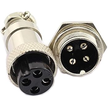 Amazon.com: CNLINKO 4 Pin Power Industrial Circular Connector, Female ...