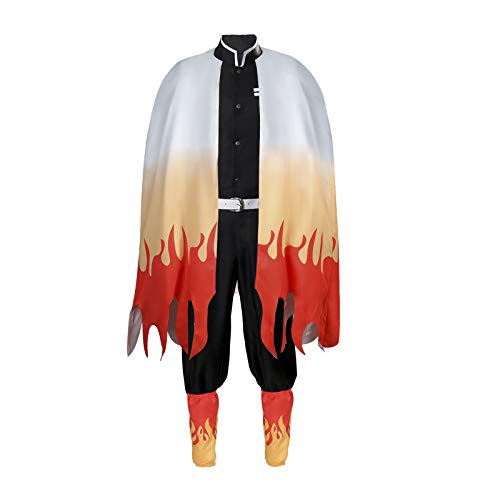 Rengoku Kyoujurou Cosplay Costume Anime Role Play Kimono Cloak Outfit ...