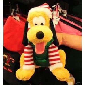 Amazon.com: Disney Christmas Pluto Plush Toy - 12": Toys & Games