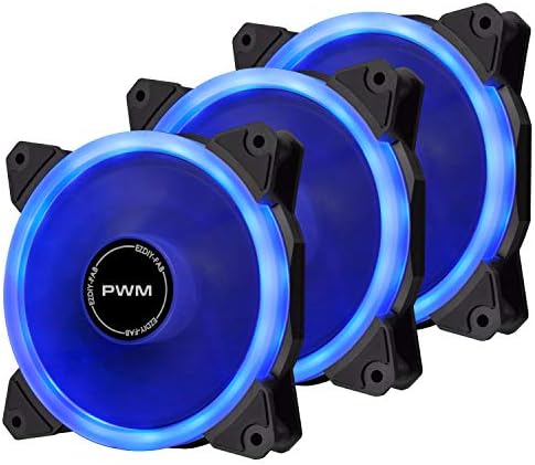 سعر EZDIY-FAB 120mm PWM Blue LED Ring Fan,Blue LED PWM Case Fan for PC ...