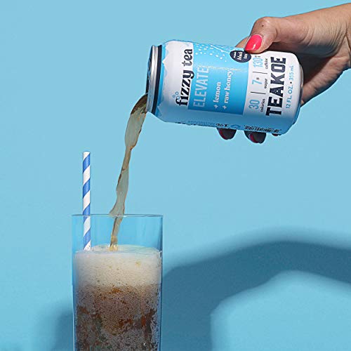 TEAKOE Fizzy Tea | 100% Organic Black Tea w/ Raw Honey & Lemon | Cold ...