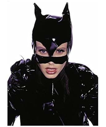 Amazon.com: Vinyl Cat Woman Mask Costume Accessory: Clothing