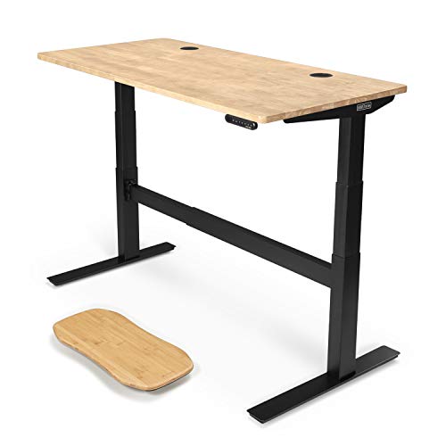 UPLIFT Desk - V2 Natural Rubberwood Solid Wood Desktop Standing Desk ...