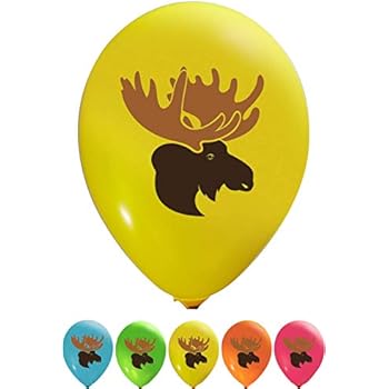 Amazon.com: Moose Balloons (16 pcs) by Nerdy Words (Assorted): Kitchen ...