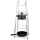 TRIPOD - 5 Tier Metal Kitchen Pan / Pot Stand - Silver: Amazon.co.uk ...