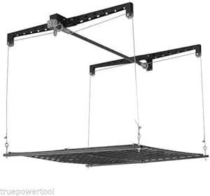 Amazon.com: TruePower Cable Lift Garage Ceiling Storage Rack Platform ...