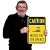"Caution - Watch Out For Snakes" Sign By SmartSign | 12" x 18" Aluminum ...
