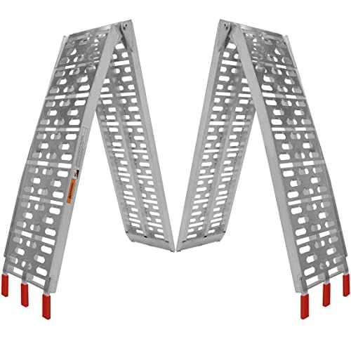Titan Ramps Pair of 7.5ft Long Foldable ATV UTV Aluminum Plate Top ...