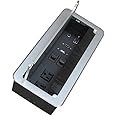 Amazon.com: ZESHAN Aluminum Conference Table Power hub Conference Table ...