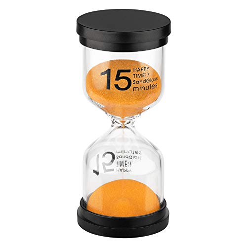 KSMA Sand Timer 15 Minute Hourglass Timer Colorful Sandglass Timer For ksma-sand-timer-15-minute-hourglass-timer-colorful-sandglass-timer-for