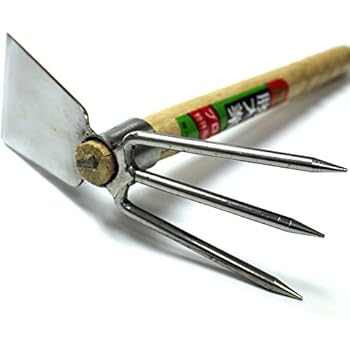 Amazon.com : Truper 30014 Tru Tough 54-Inch Two Prong Weeding Hoe, Wood ...