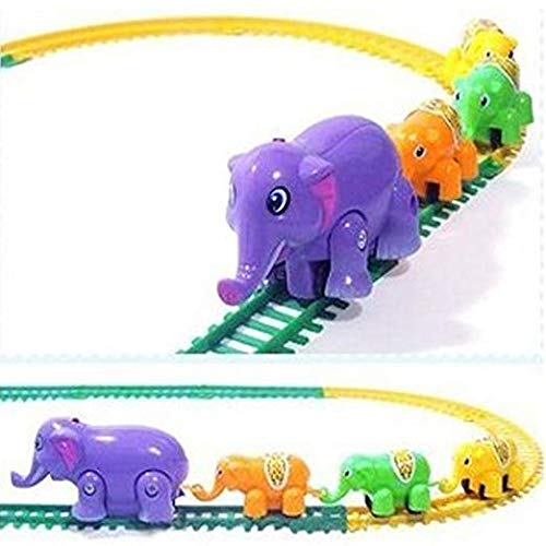 Buy AKSHATA Funny Elephant Train Track Toy Gift for Kids (Multi Color ...