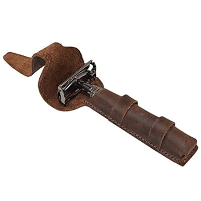 Leather Double Edge Safety Razor Protective Travel Case | Escape Waste