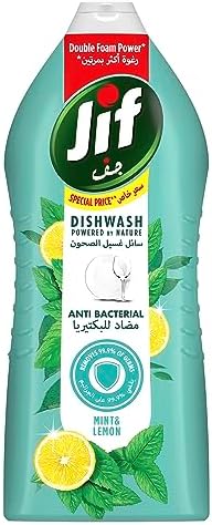 سعر Jif Antibacterial Dishwashing Liquid for 100% Grease Removal, Mint ...