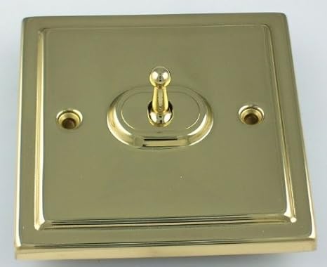 DECOR VICTORIAN BRASS SINGLE TOGGLE LIGHT SWITCH: Amazon.co.uk: Lighting