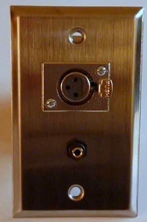 Amazon.com: Philmore Stainless Steel Wall Plate with (1) XLR 3-Pin ...