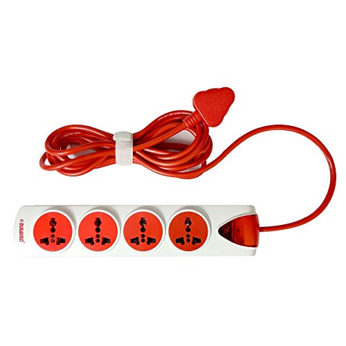 Buy Duravolt Electrical Cable Red Extension Board with 4 Meter Red ...