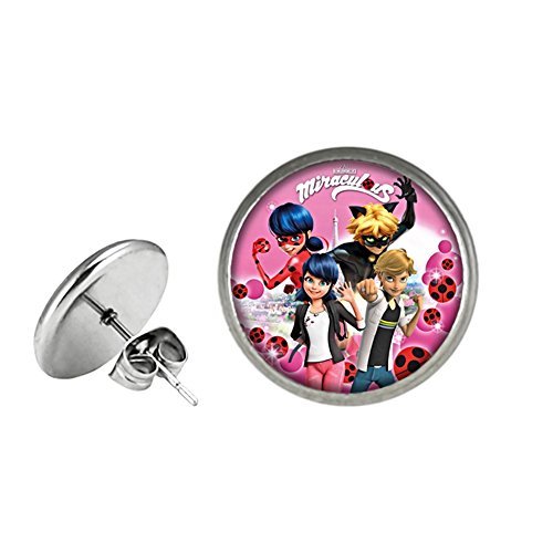 Buy Miraculous Ladybug Post Stud Earrings TV Comics Movies Cartoons ...