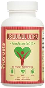 Amazon.com: 6X Ubiquinol CoQ10 VESIsorb Kaneka QH 100mg - 6X Better ...