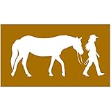 Amazon.com: Auto Vynamics - Stencil-Cowgirl-Horseshoes - Interlocked ...