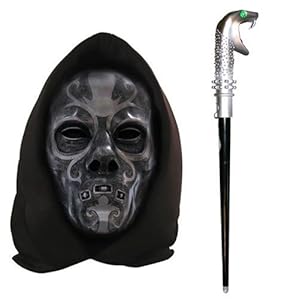 Harry Potter - Death Eater Voice Changing Mask & Wand: Amazon.co.uk ...