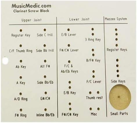 Amazon.com: MUSICMEDIC.COM CLARINET SCREW BLOCK. TOOLS for WOODWIND ...