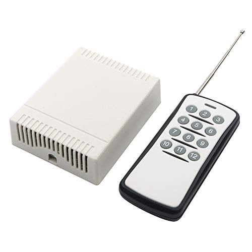 RF 12CH Relay Smart Wireless Remote Control Switch Black&White ...
