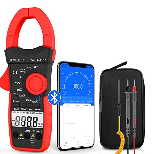 BTMETER AC/DC 1000A Clamp Multimeter, 4000 Counts Digital Clamp-on ...